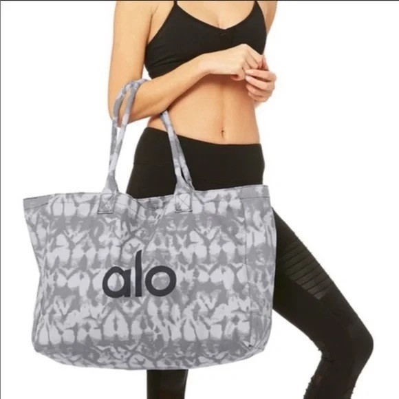 ALO Yoga | Bags | Alo Yoga Shoppers Tote Bag Grey Tiedye Color | Poshmark